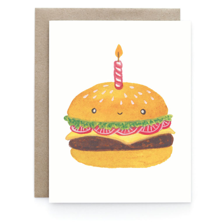 Birthday Burger - Greeting Card - Art and Soul Creative Co.