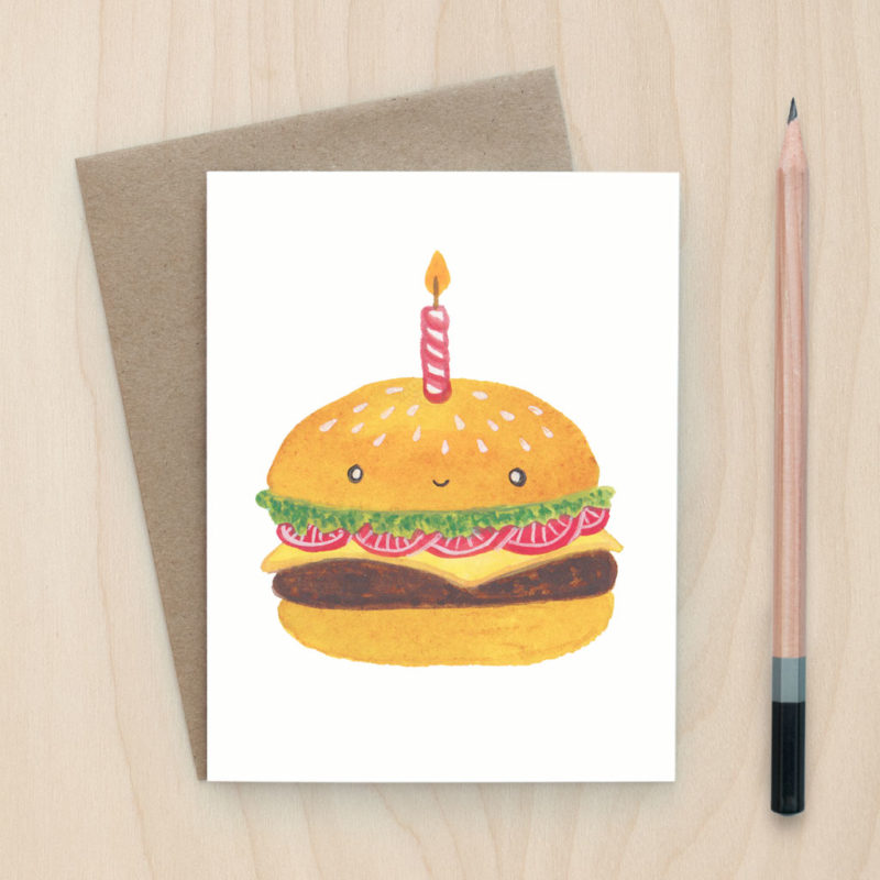 Birthday Burger - Greeting Card - Art and Soul Creative Co.
